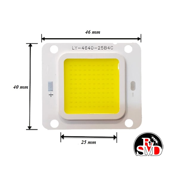 ماژول سفید پرژکتوری مربعی COB 50W 12V LY - ریز قطعه