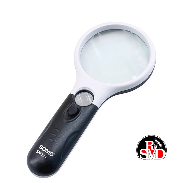 ذره بین دستی ۲ لنز SOMO SM171 LED - ریز قطعه